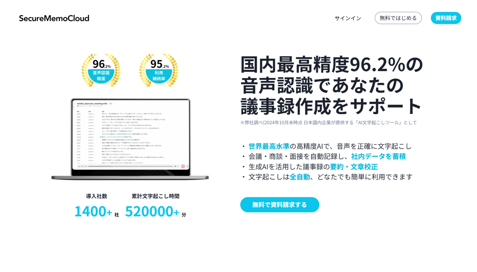SecureMemoCloudとは？使い方や価格と無料利用について！NishikaのAI議事録ツール | MiraLabAI